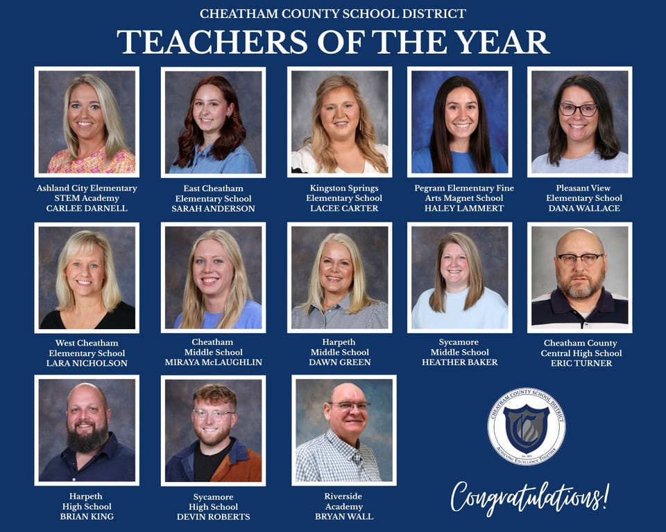 South Cheatham educators honored with district-level awards